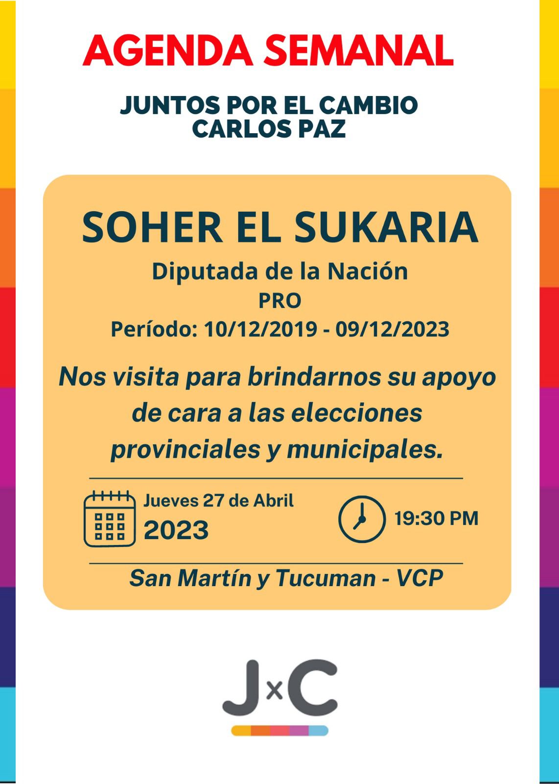 Soher El Sukaria llega a la ciudad para respaldar la propuesta de ...
